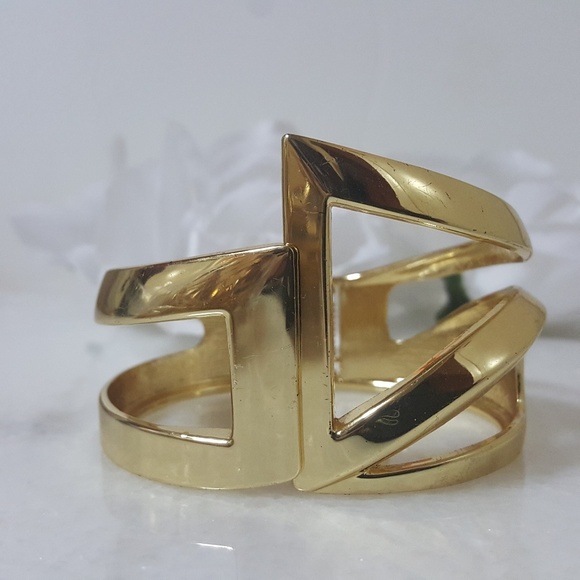 Jewelry | Gold Asymmetrical Cuff Bracelet | Poshmark